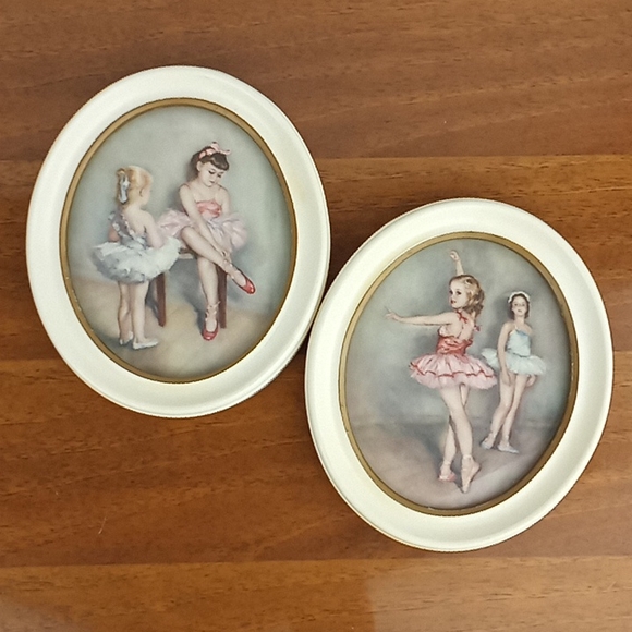 Vintage | Art | Vintage Pal Fried 95s Pair Of Framed Little Ballerina ...
